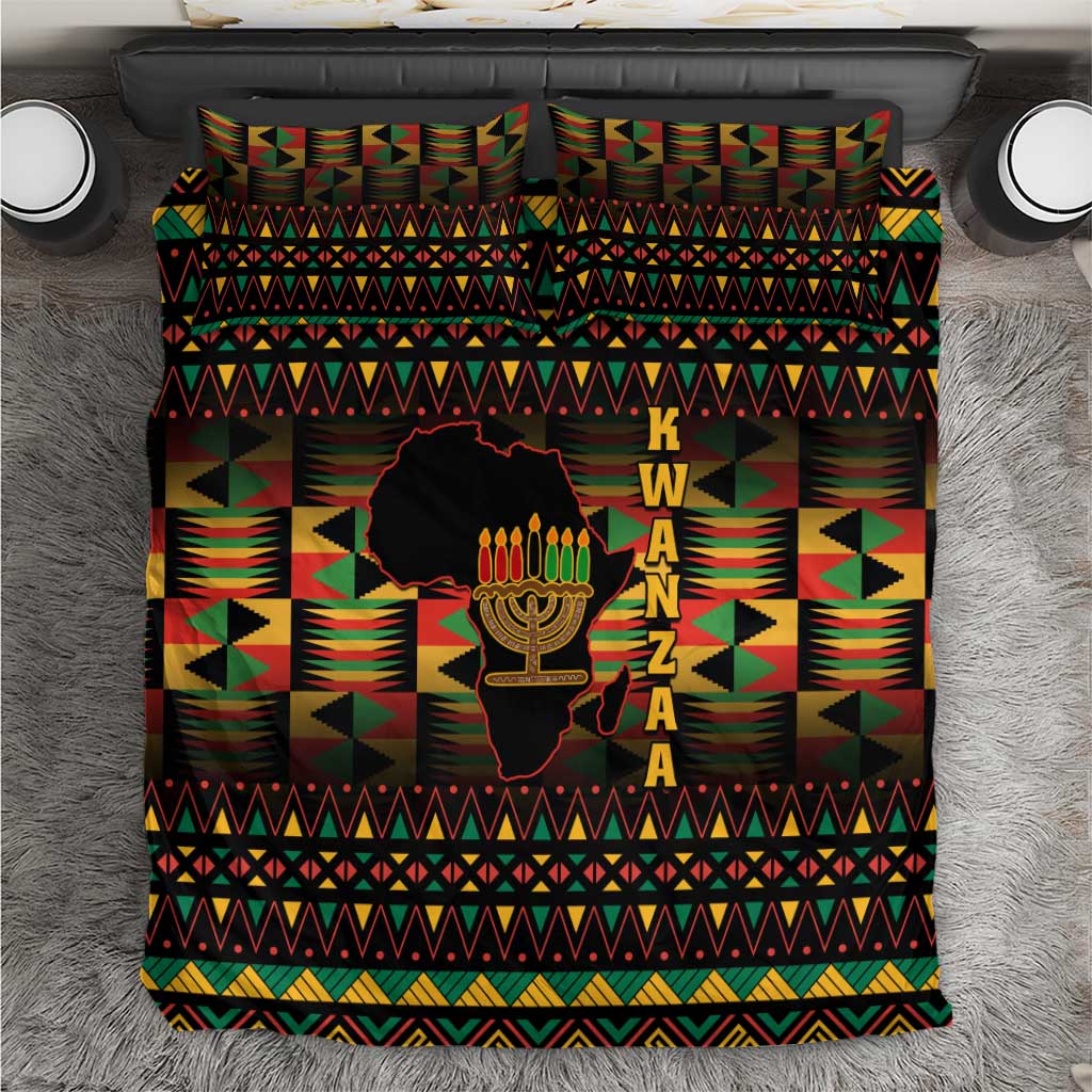 Kwanzaa Festival Bedding Set with Kinara Candles and African Pattern by ...