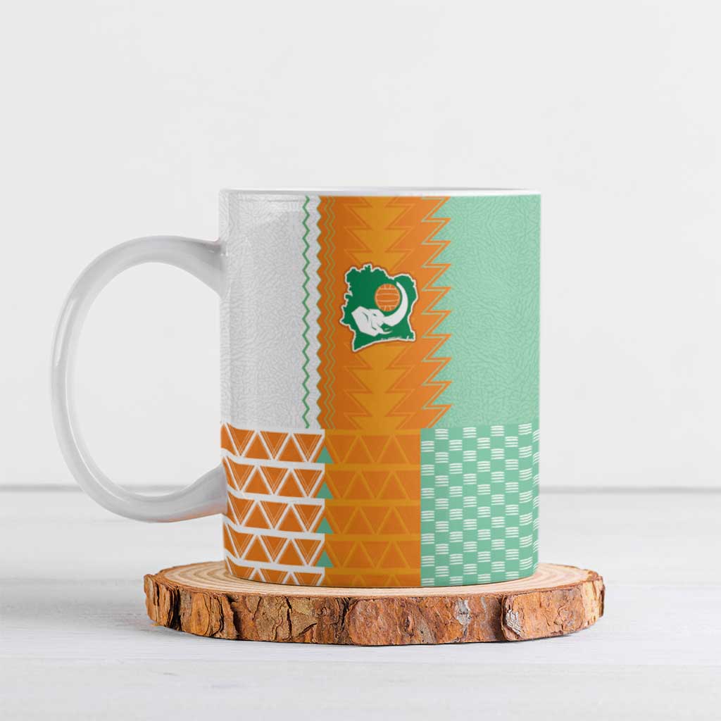 Custom Ivory Coast Football Ceramic Mug Côte d'Ivoire-Tribal Sporty ...