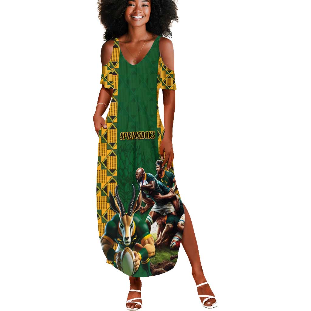 South Africa Rugby Summer Maxi Dress - Springbok Mascot, Players ...