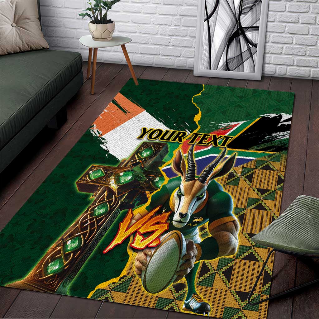 Personalized South Africa Versus Ireland Rugby Area Rug - Springbok ...