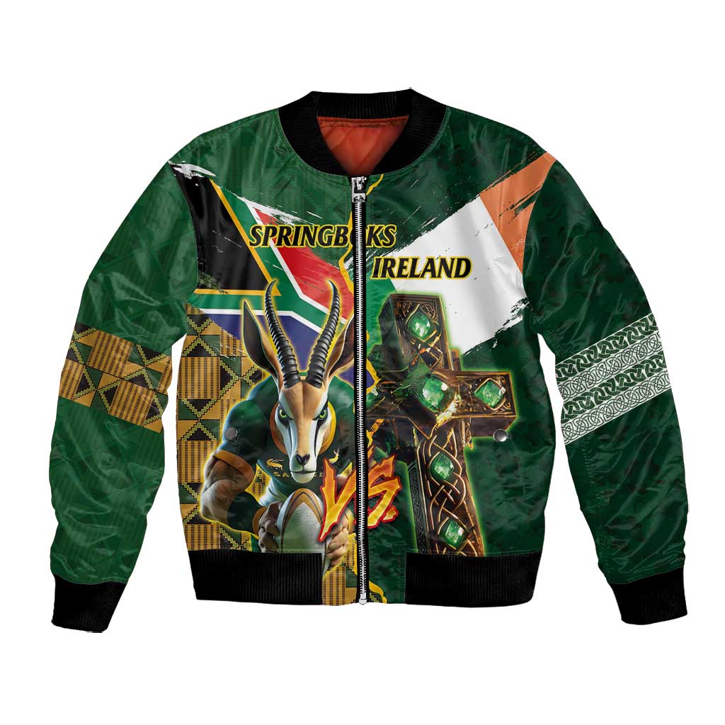 Personalized South Africa Versus Ireland Rugby Bomber Jacket ...