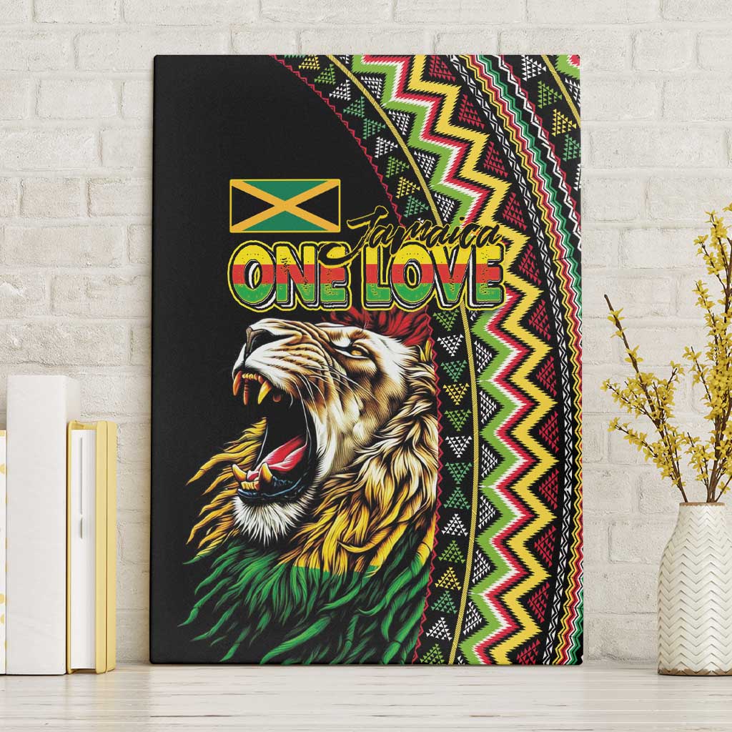 Jamaican Reggae-One Love Canvas Wall Art Tribal African Pattern and ...