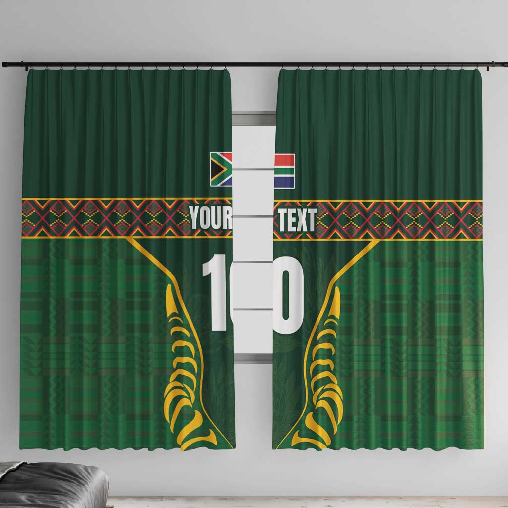 Custom South Africa Rugby Window Curtain Springboks Spirit and King ...