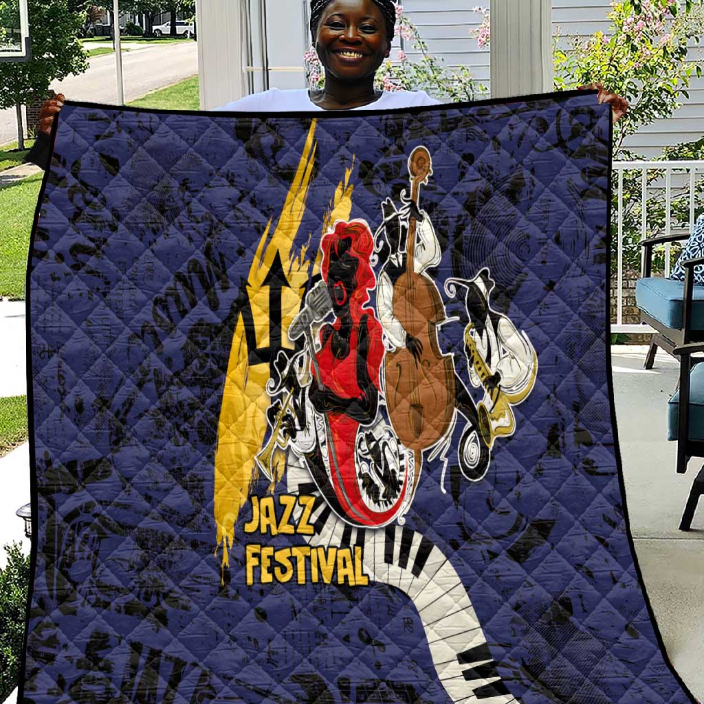 Afro-Barbados Jazz Festival Quilt Abstract Jazz Art by AfricanPride