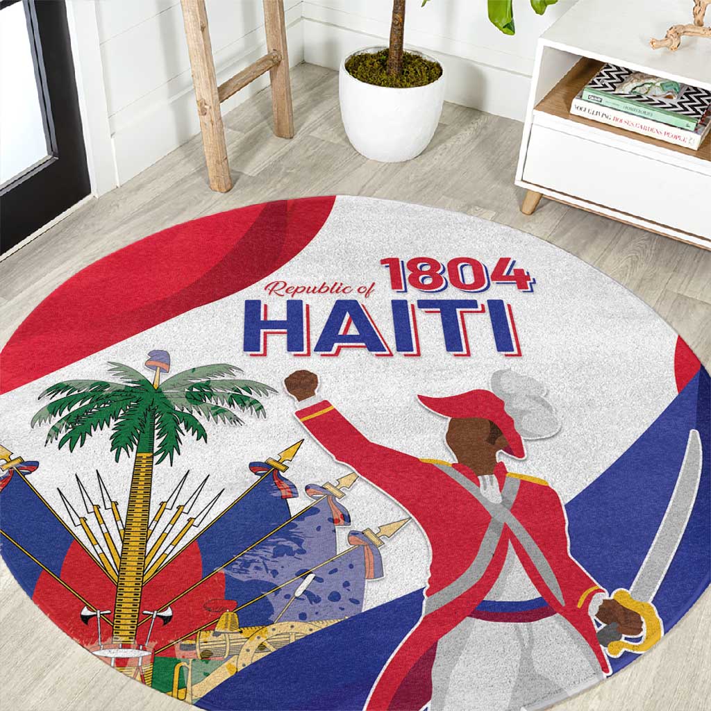 Haiti 222nd Anniversary Independence Day Round Carpet by African Pride