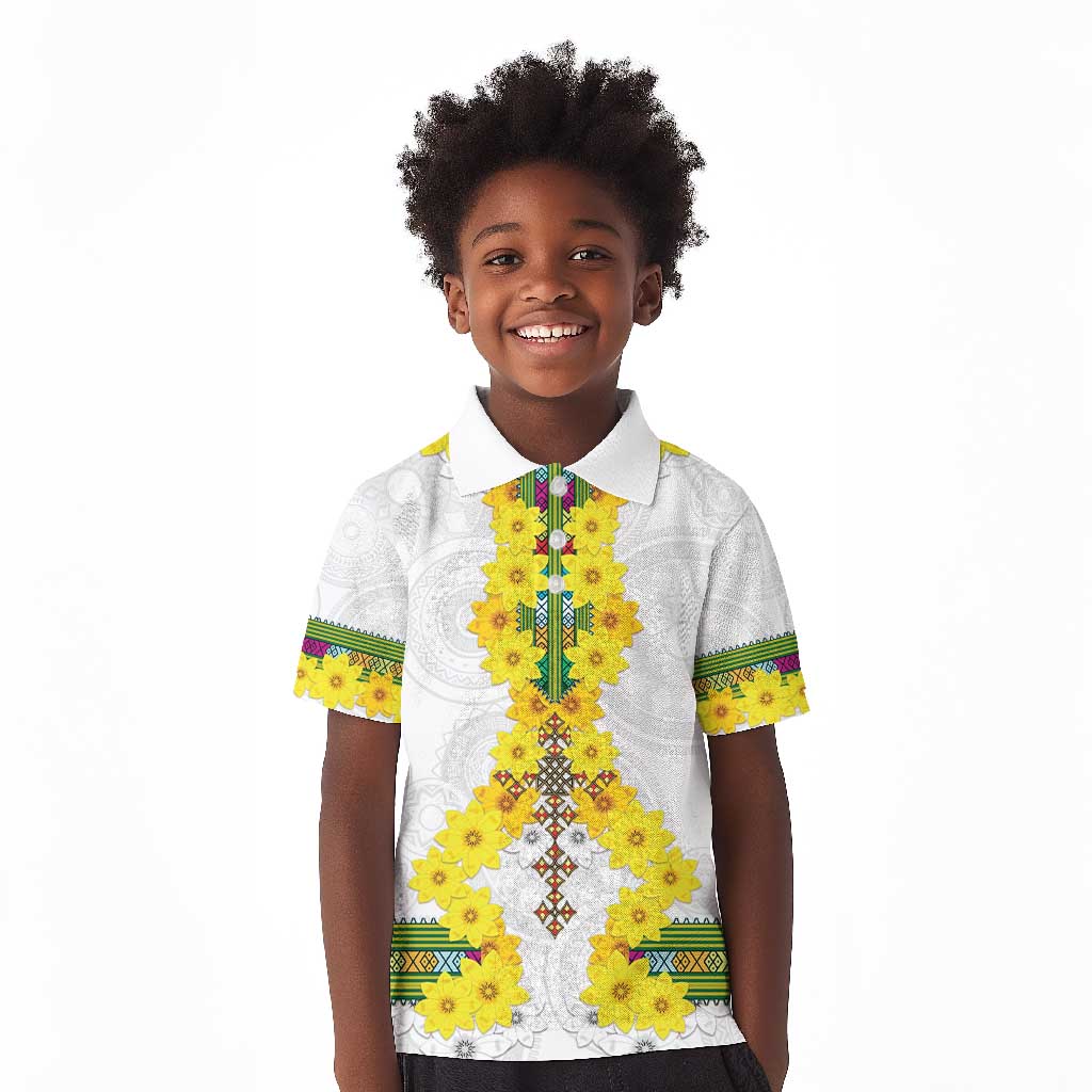 Enkutatash Ethiopia New Year Kid Polo Shirt Tilet Pattern With Adey ...