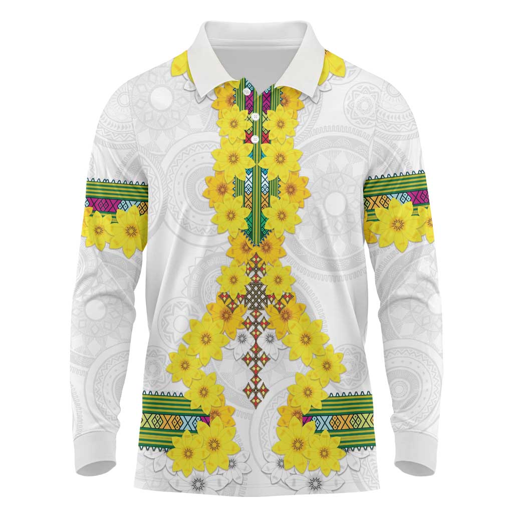 Enkutatash Ethiopia New Year Long Sleeve Polo Shirt Tilet Pattern With ...