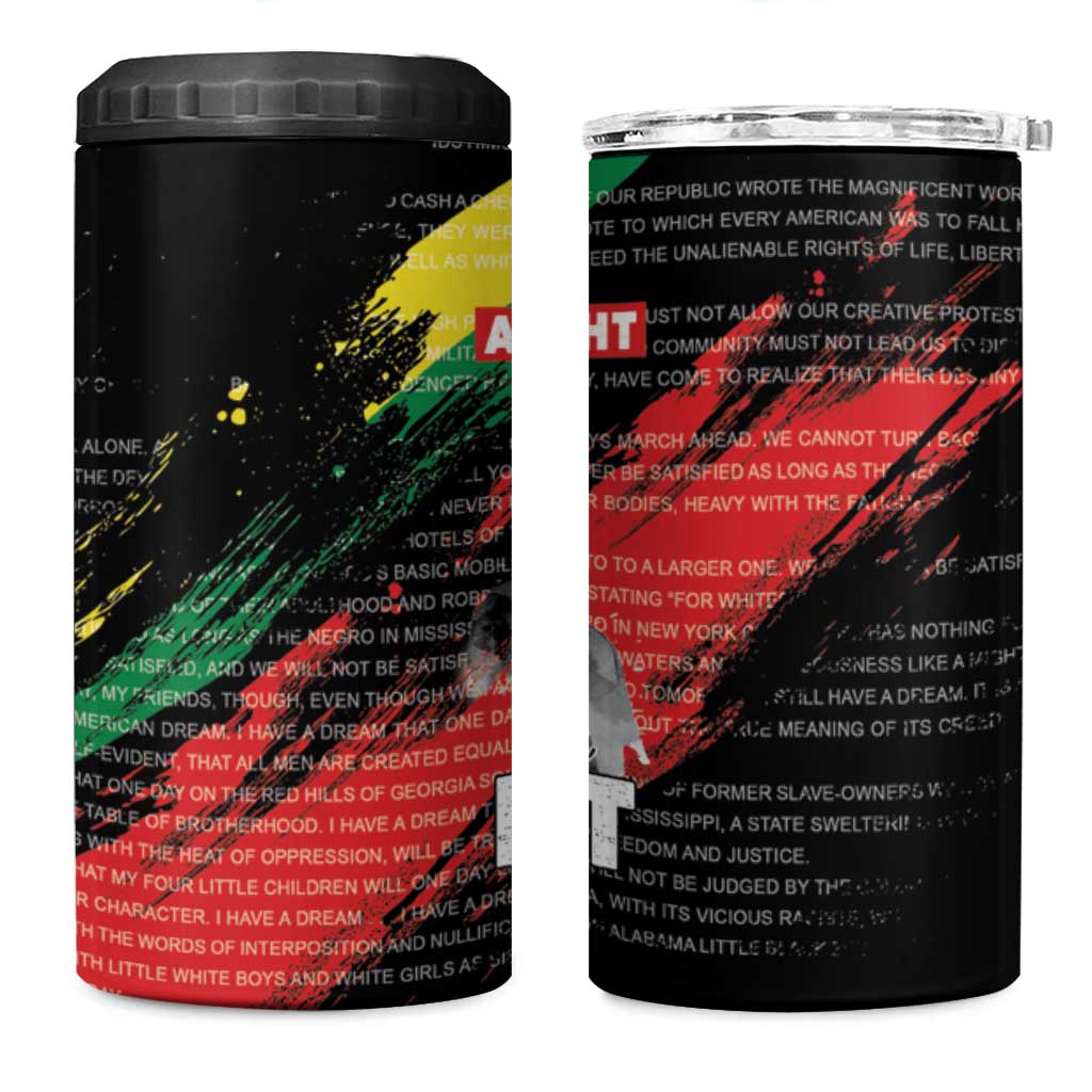 MLK Honoring The Legacy 4 in 1 Can Cooler Tumbler Black Version by ...