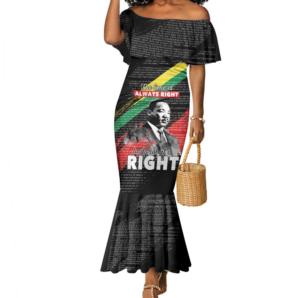 MLK Honoring The Legacy Mermaid Dress Black Version by AfricanPride