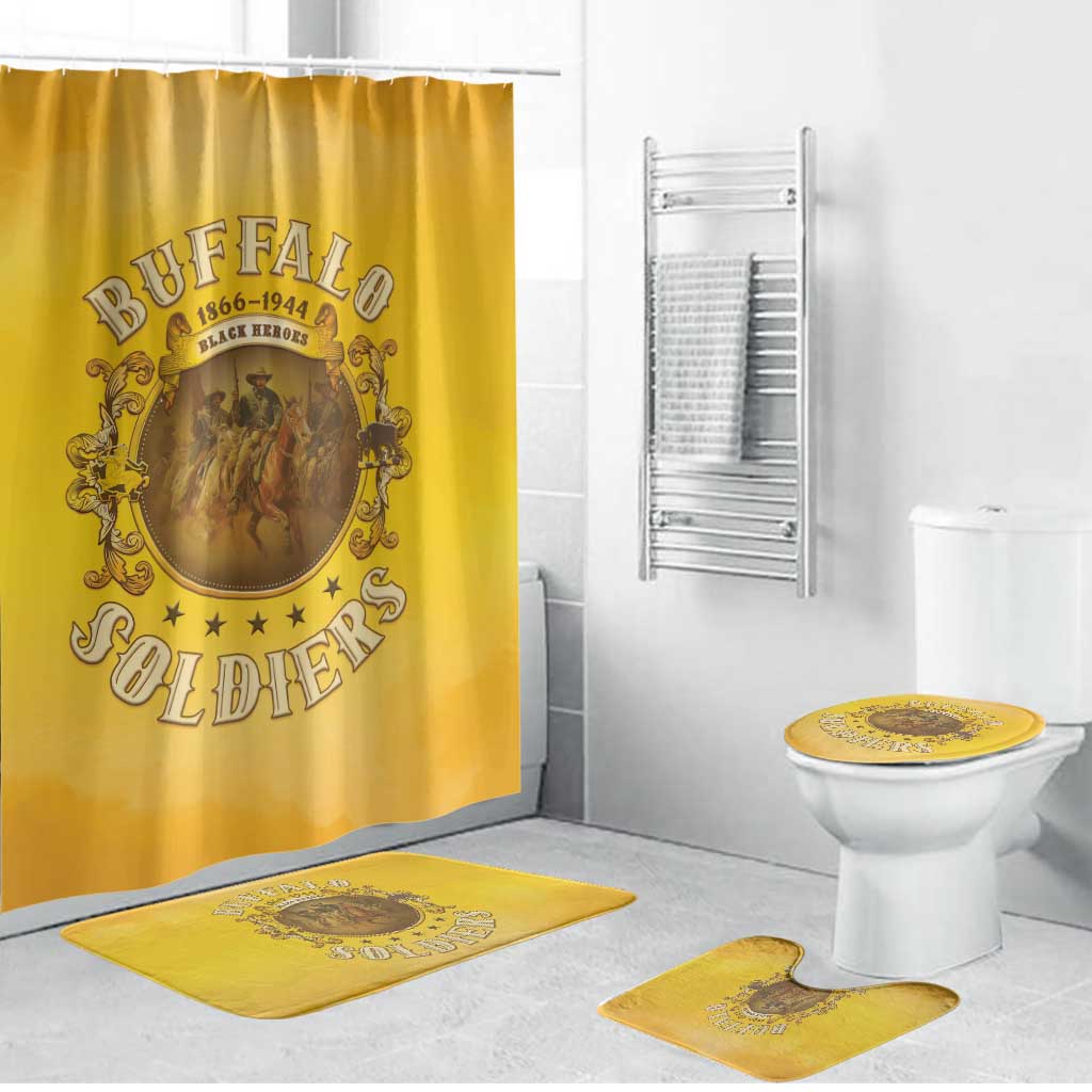 Honor Buffalo Soldiers Bathroom Set African American Cavalry Yellow ...