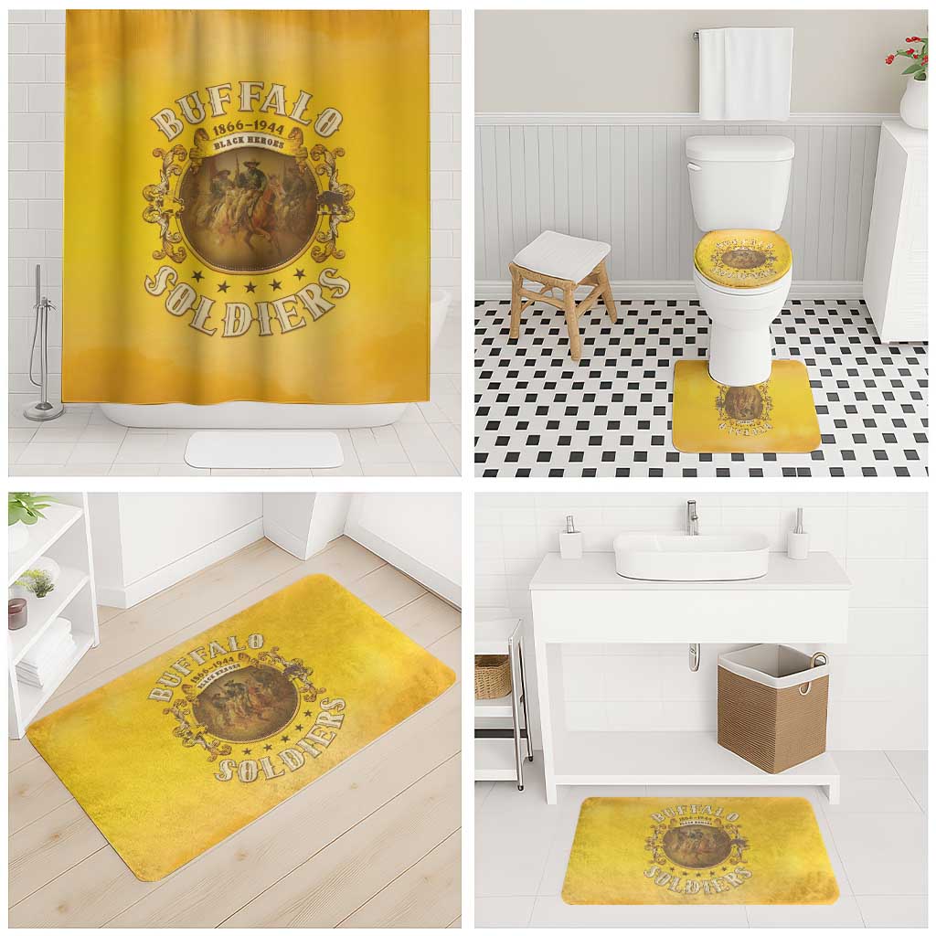 Honor Buffalo Soldiers Bathroom Set African American Cavalry Yellow ...