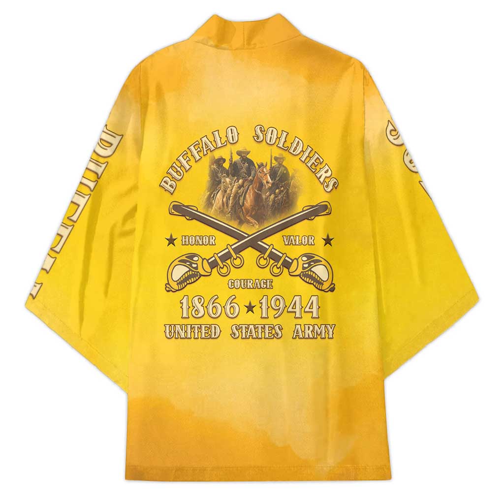 Honor Buffalo Soldiers Kimono African American Cavalry Yellow Version ...