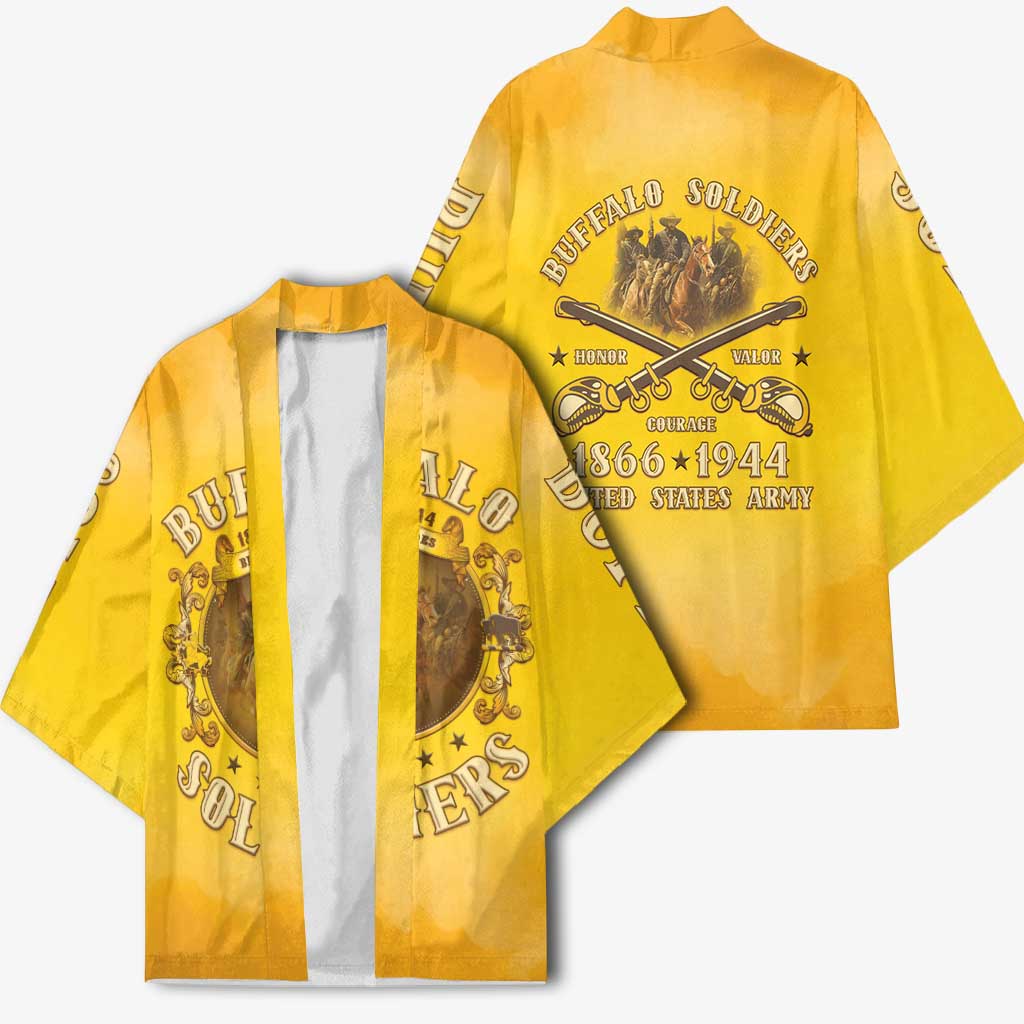 Honor Buffalo Soldiers Kimono African American Cavalry Yellow Version ...