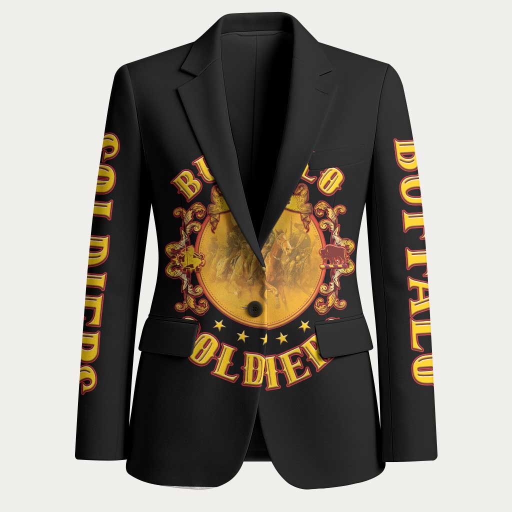 Honor Buffalo Soldiers Blazer African American Cavalry Black Version by ...