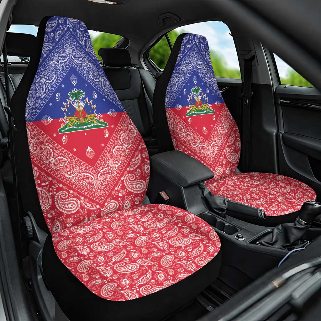 Afro Haiti Paisley Car Seat Cover Haitian Flag Bandana Style by African ...