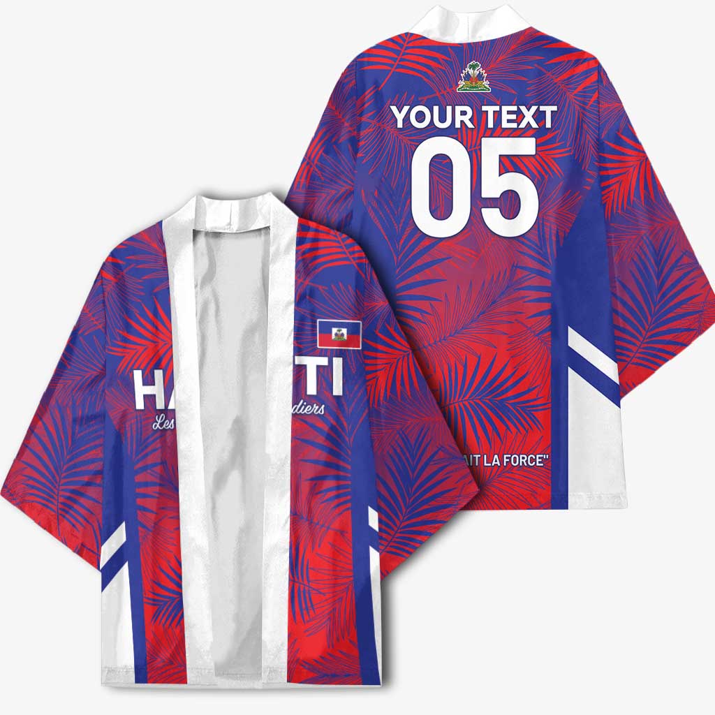 Custom Les Grenadiers Haiti Football Kimono Tropical Vibes by African Pride