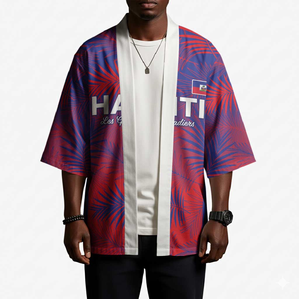 Custom Les Grenadiers Haiti Football Kimono Tropical Vibes by African Pride