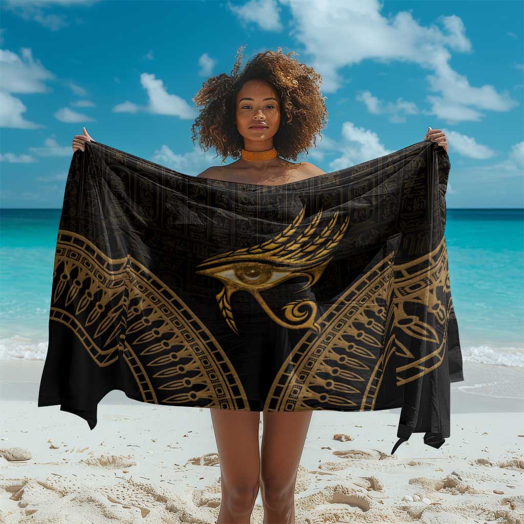Ancient Egypt Gold Intricate Sarong Eye of Horus by AfricanPride
