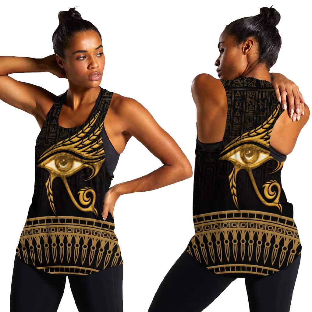Ancient Egypt Gold Intricate Women Racerback Tank Eye of Horus by ...