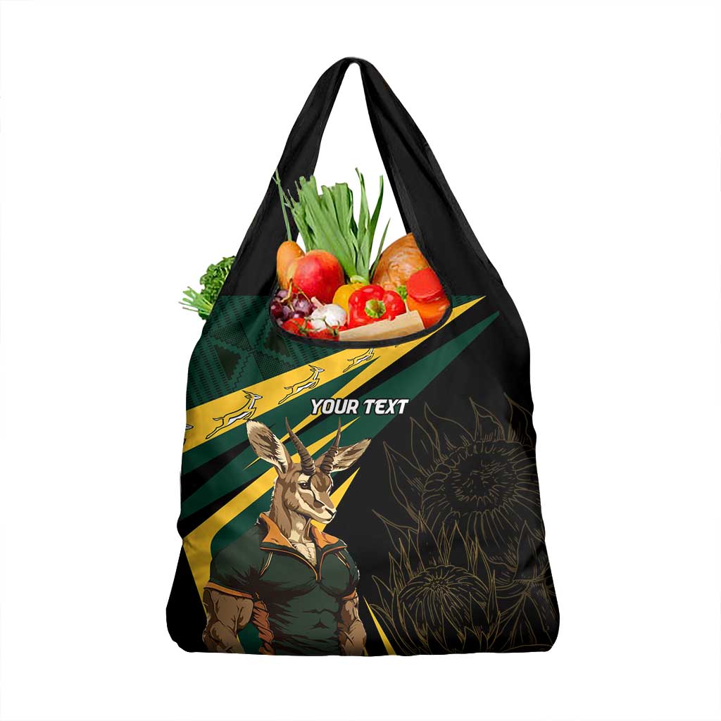 South Africa Bokke Personalised Grocery Bag Mascot Dynamic by AfricanPride
