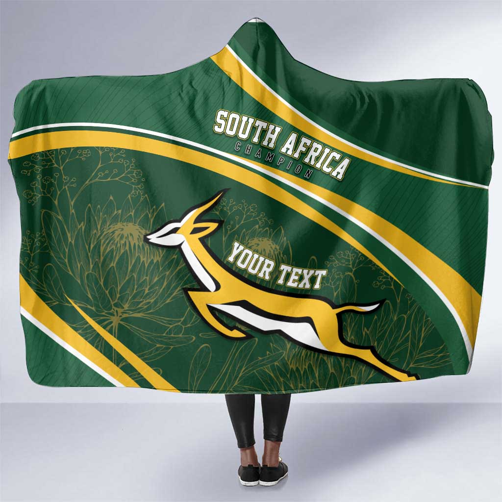 South Africa Rugby Personalized Bokke Hooded Blanket Springboks ...
