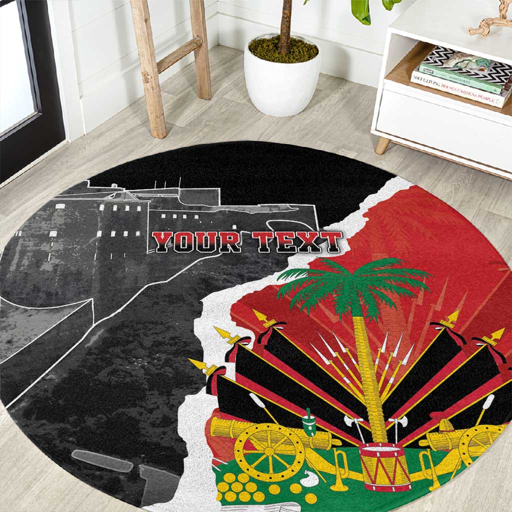 Personalized Haiti First Black Republic 1804 Round Carpet Ayiti Citadel ...