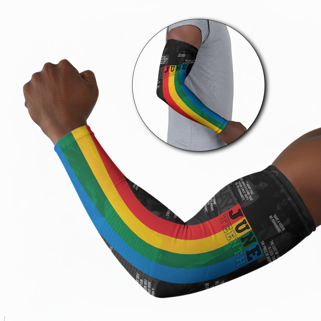 Juneteenth 2026 Black History Arm Sleeves Freedom Quotes Collage by ...