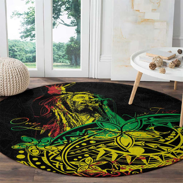 Personalised Jawaiian Reggae Round Carpet Afro-Polynesian Style by ...