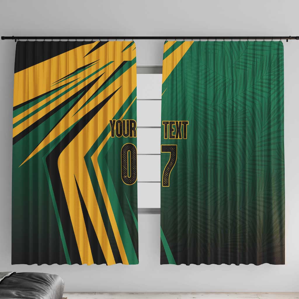 Afro-Jamaican Tropical Palm Personalized Window Curtain by African Pride