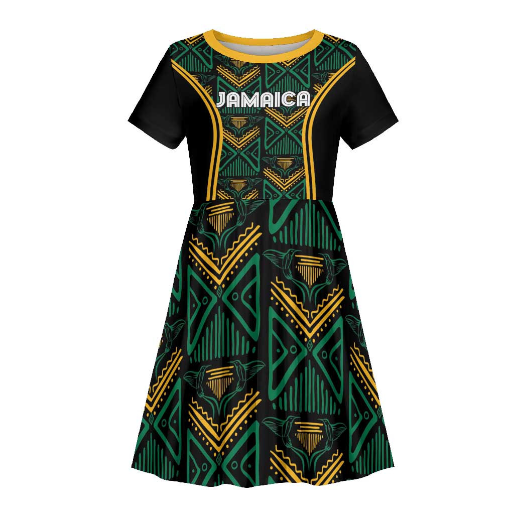 Afro-Jamaica Custom Kid Short Sleeve Dress Reggae Boyz Ethnic Motifs by ...
