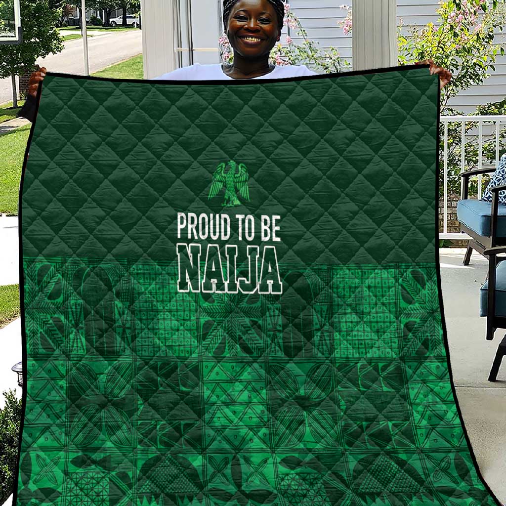 Nigeria Yoruba Adire Patterns Quilt Proud To Be Naija by AfricanPride