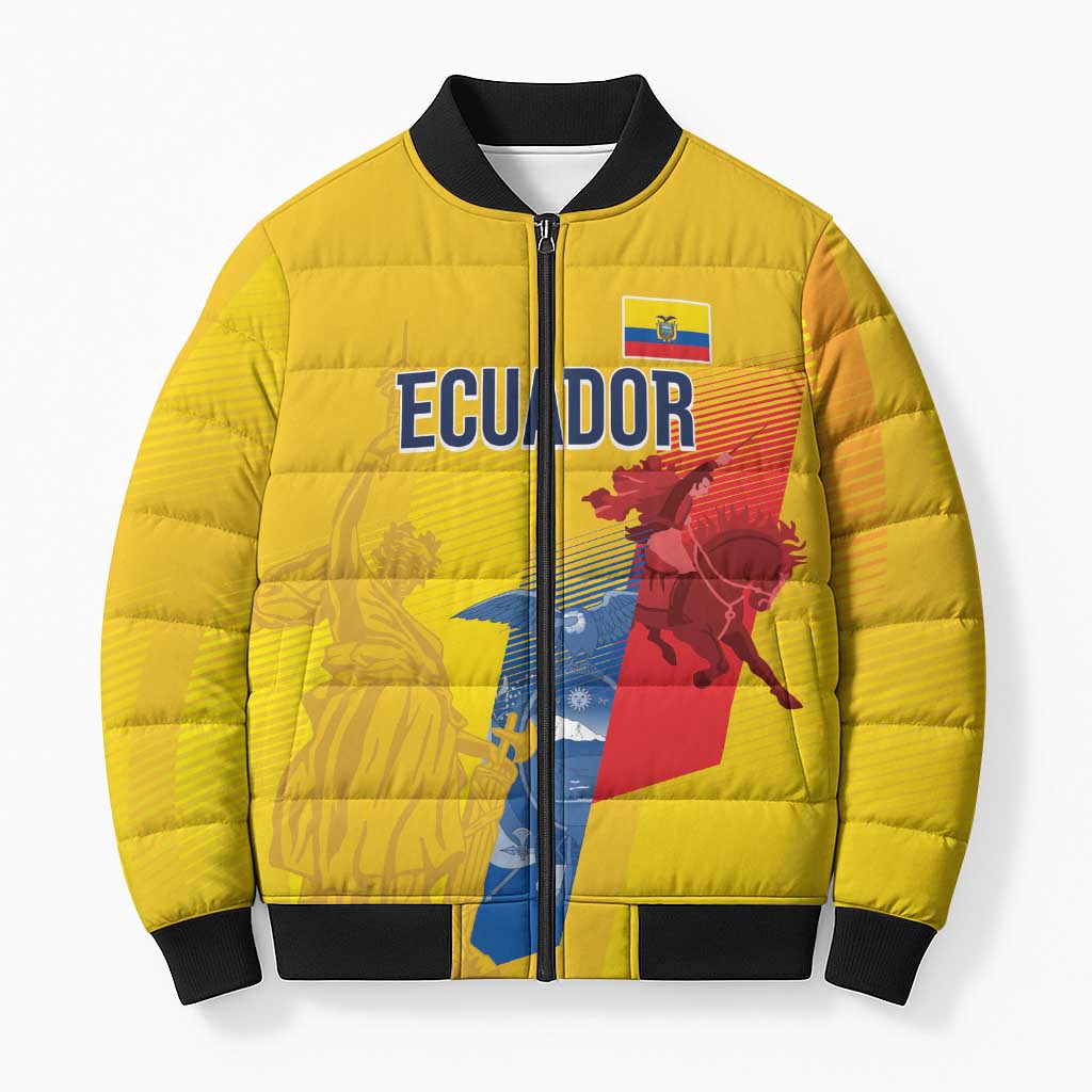 Ecuador Football Custom WC2026 Bomber Puffer Jacket Historical Symbols ...