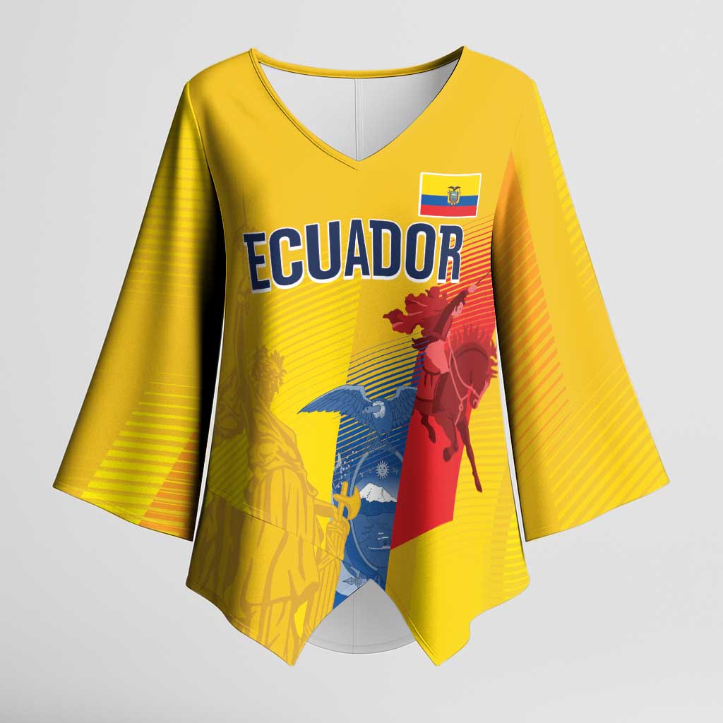 Ecuador Football Custom WC2026 Kimono Sleeve Blouse Historical Symbols ...