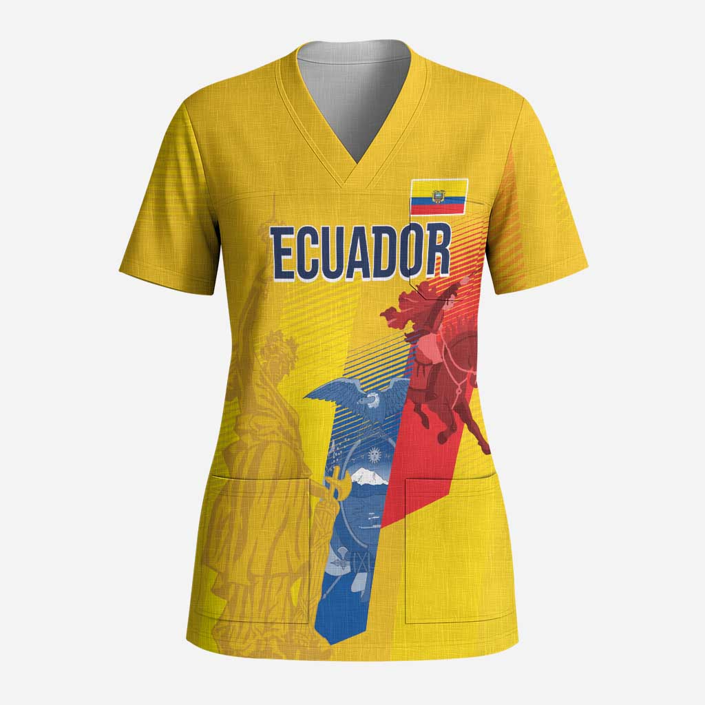 Ecuador Football Custom WC2026 Scrub Top Historical Symbols by African ...