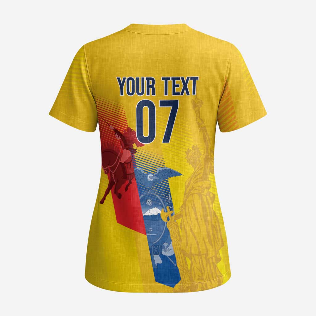 Ecuador Football Custom WC2026 Scrub Top Historical Symbols by African ...