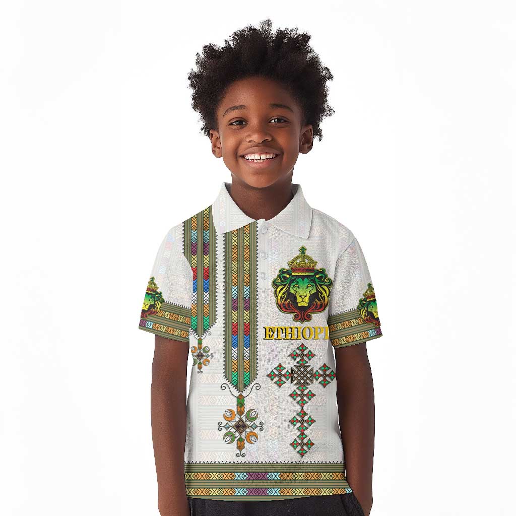Personalized Ethiopia Lion Of Judah Kid Polo Shirt Tibeb Style by ...