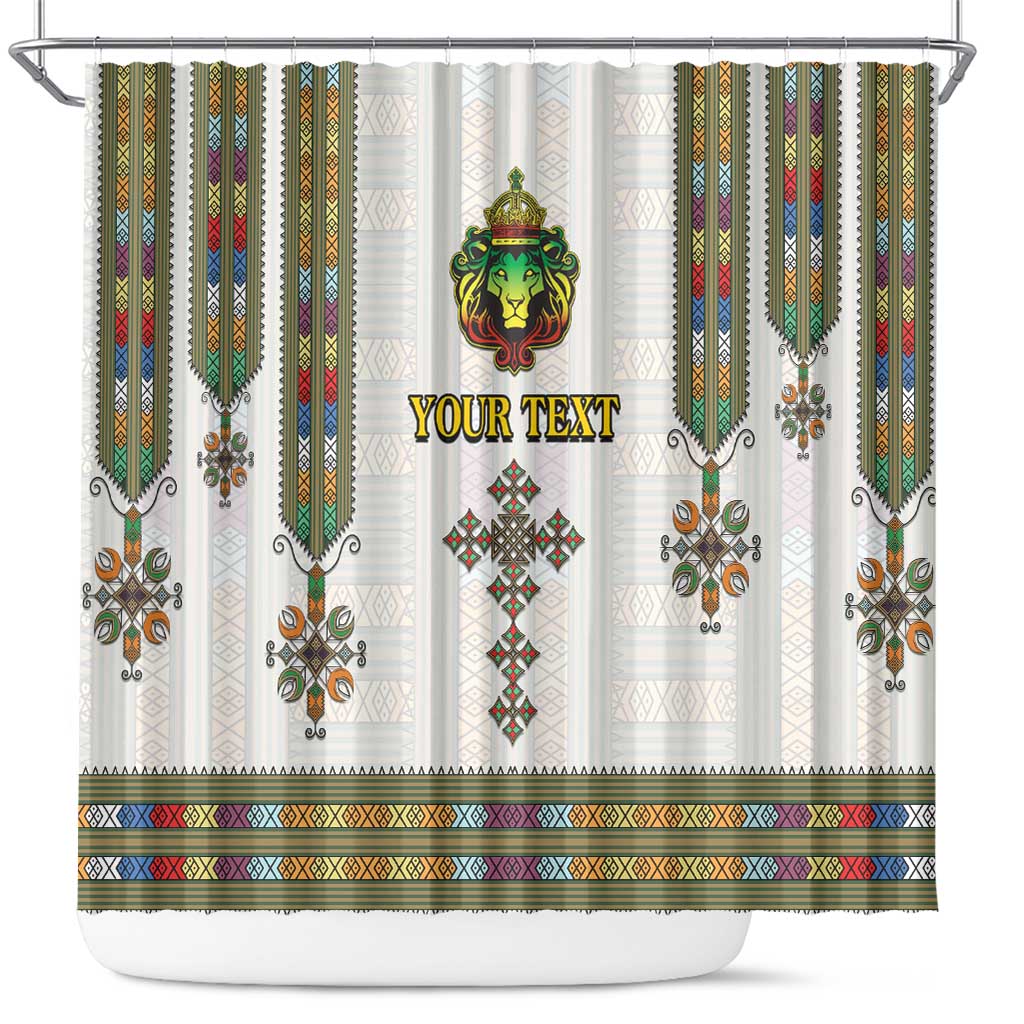 Personalized Ethiopia Lion Of Judah Shower Curtain Tibeb Style by ...