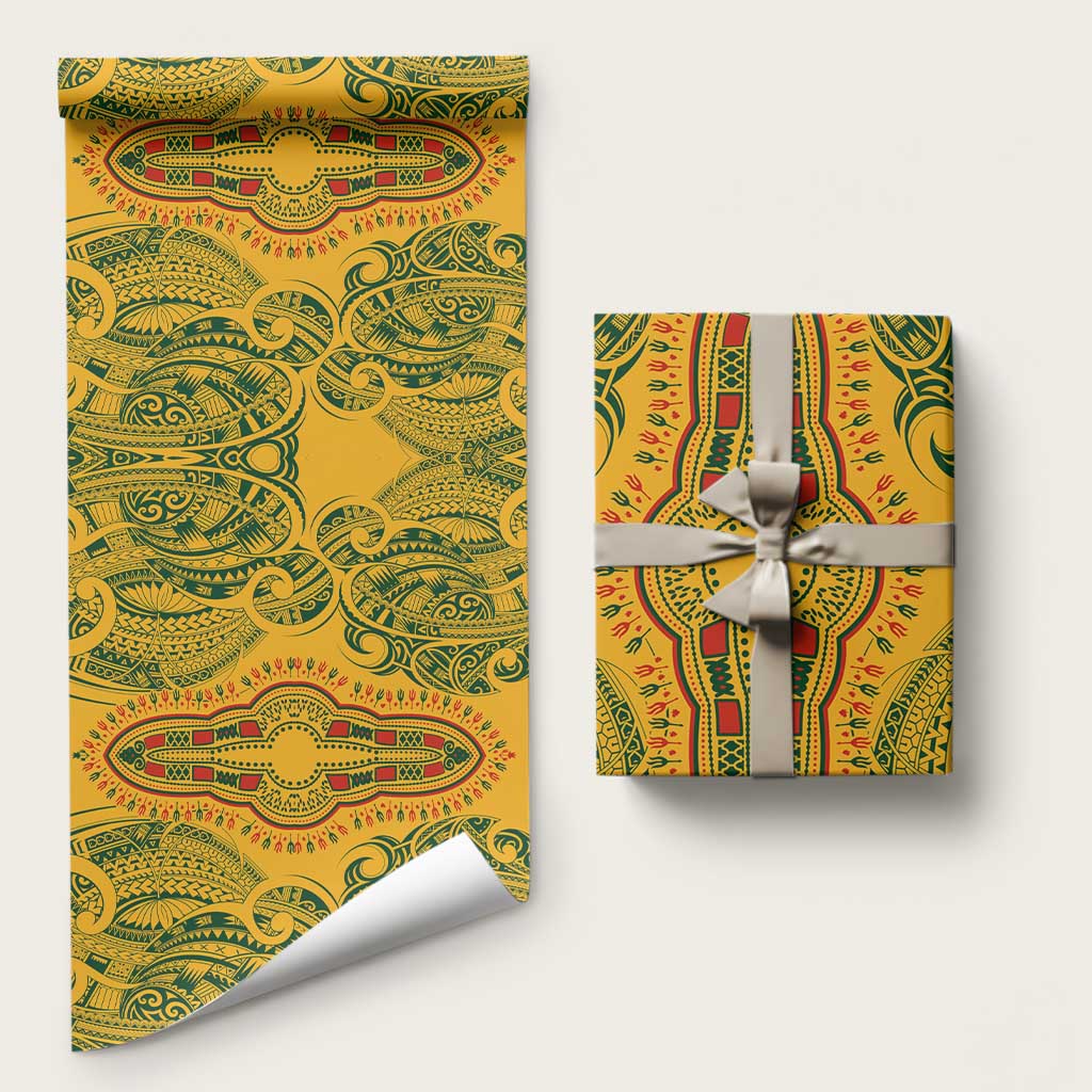 Dashiki and Polynesian Pattern Wrapping Paper Africa Pacific Culture ...