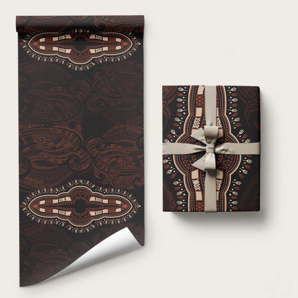 Dashiki and Polynesian Pattern Wrapping Paper Africa Pacific Culture ...