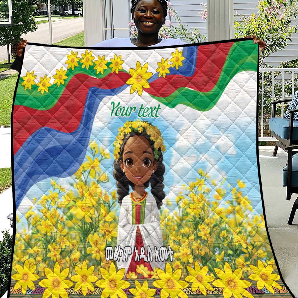 Happy Enkutatash Eritrea Personalized Quilt Beautiful Afro Girl Adey ...