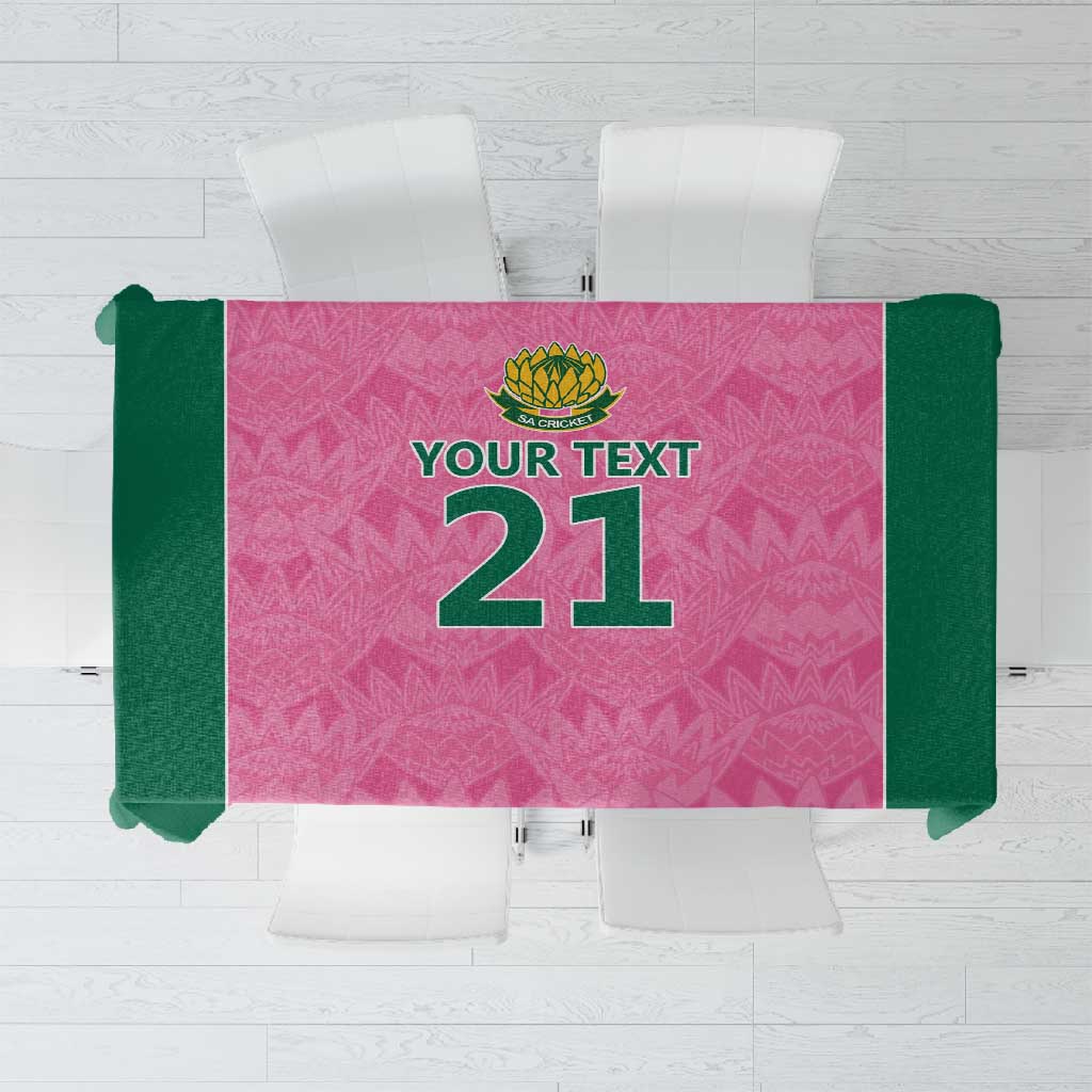 Pink South Africa Cricket Custom Tablecloth African King Proteas Be Way ...