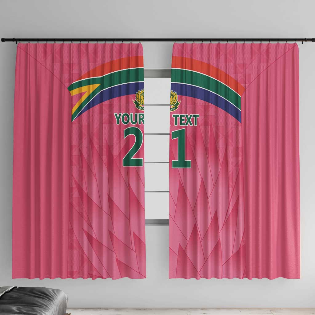 South Africa Cricket Custom Window Curtain African King Proteas Pink by ...