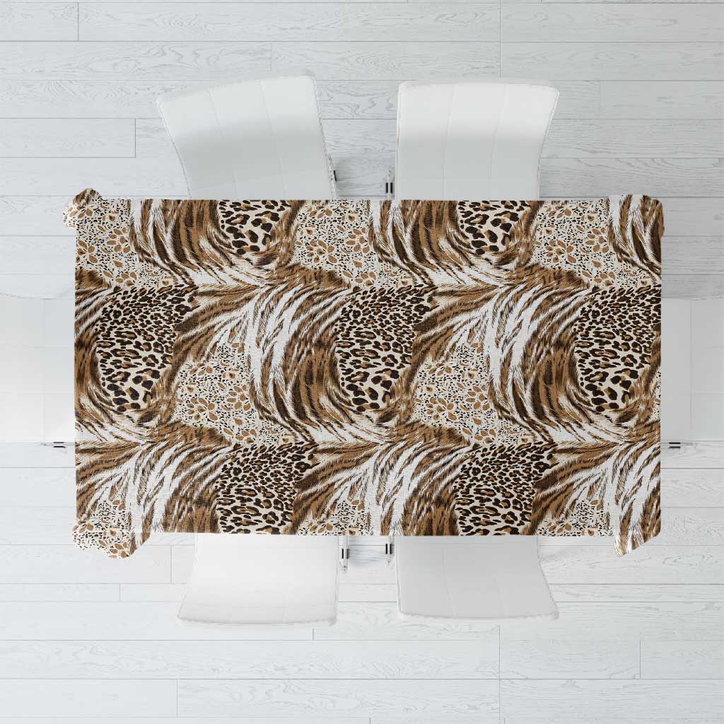 African Wild Animal Skins Tablecloth Leopard Pattern by African Pride