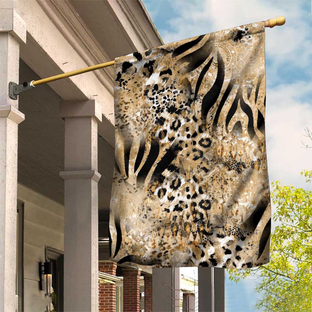 African Wild Animal Skins Garden Flag Zebra Tiger Leopard Mix Skin by ...