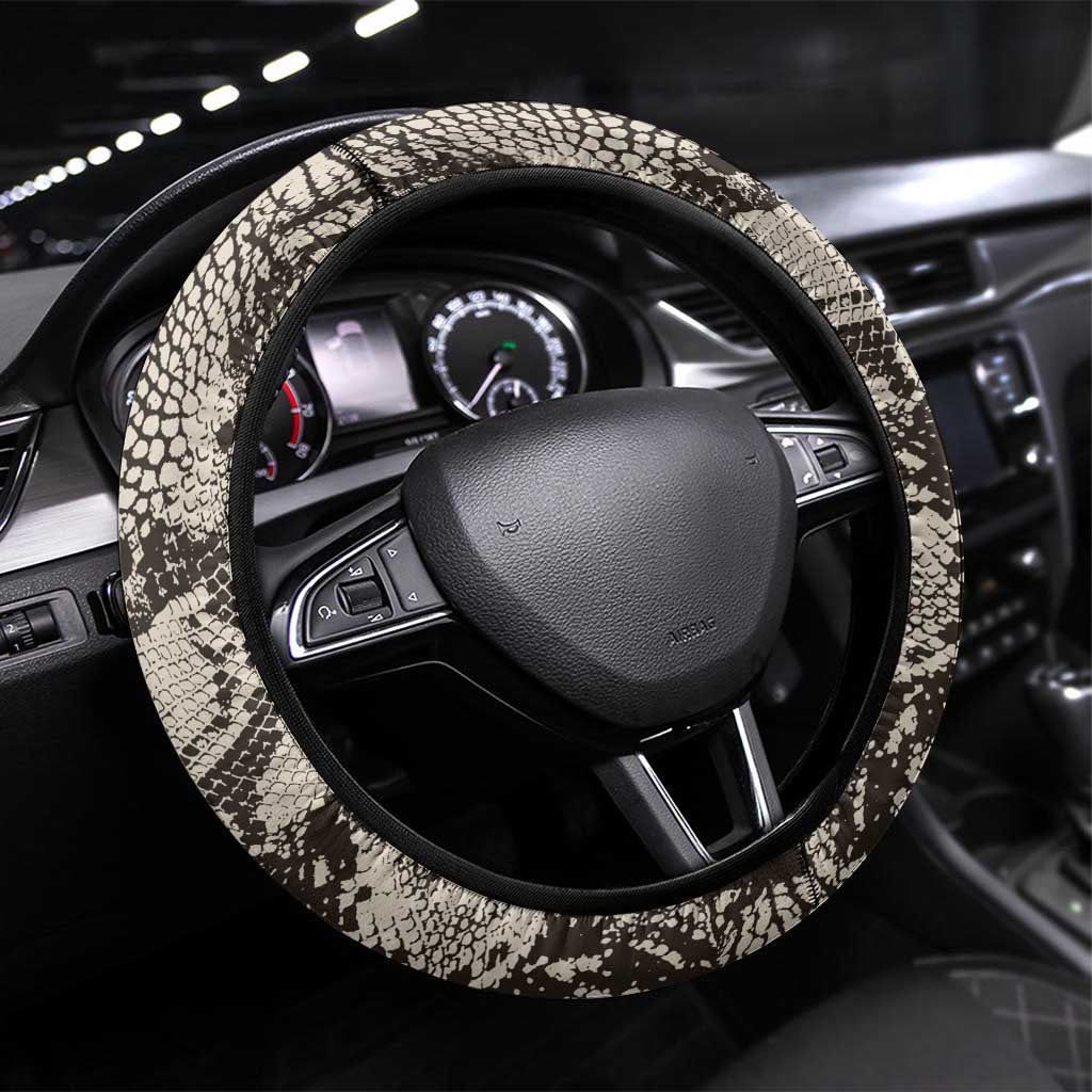 African Wild Animal Skins Steering Wheel Cover Snake and Crocodile Mix ...