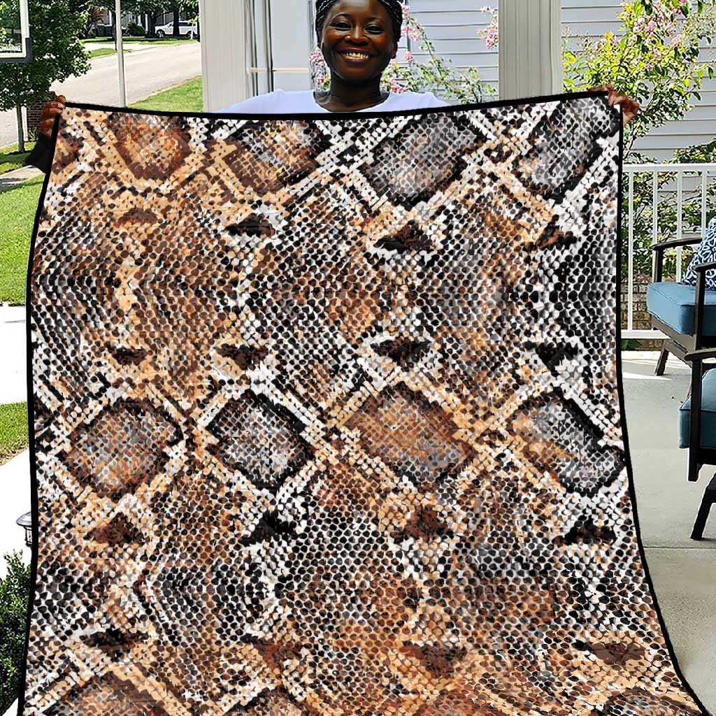 African Wild Animal Skins Quilt Vintage Snake Skin Pattern by African Pride