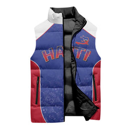 World Football 2026 Afro-Haiti Custom Sleeveless Puffer Jacket Together ...