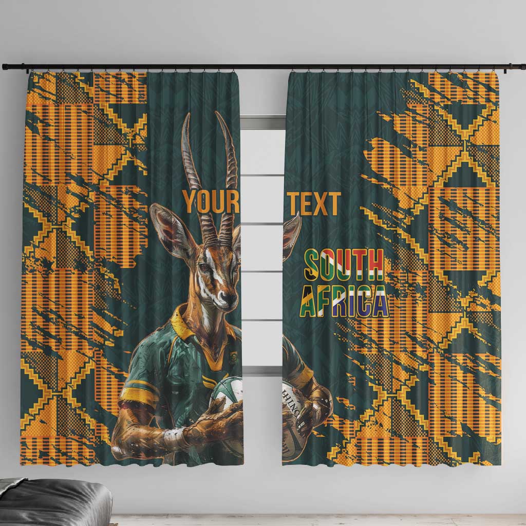 South Africa Rugby Custom Window Curtain Afro Springboks Mascot Sporty ...