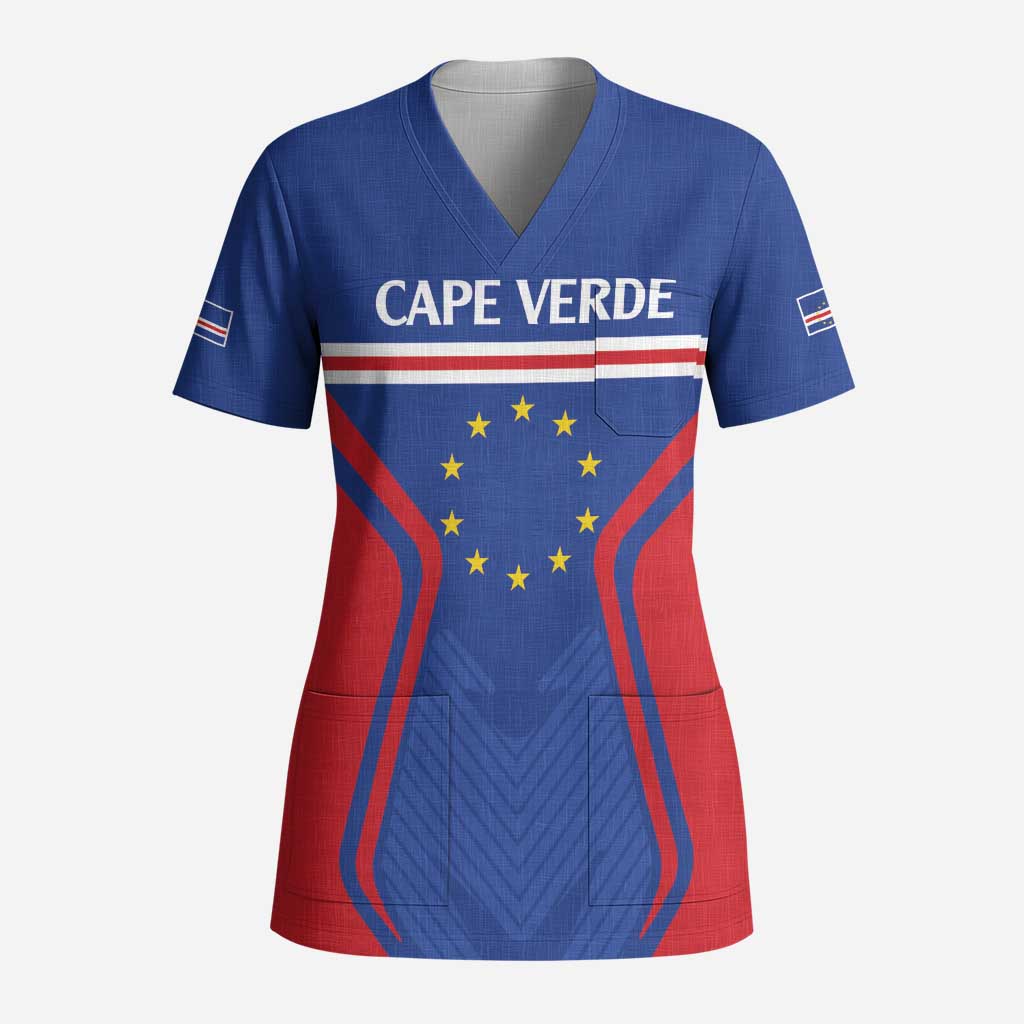 Custom Cape Verde Football Spirit Scrub Top Est 1979 by African Pride
