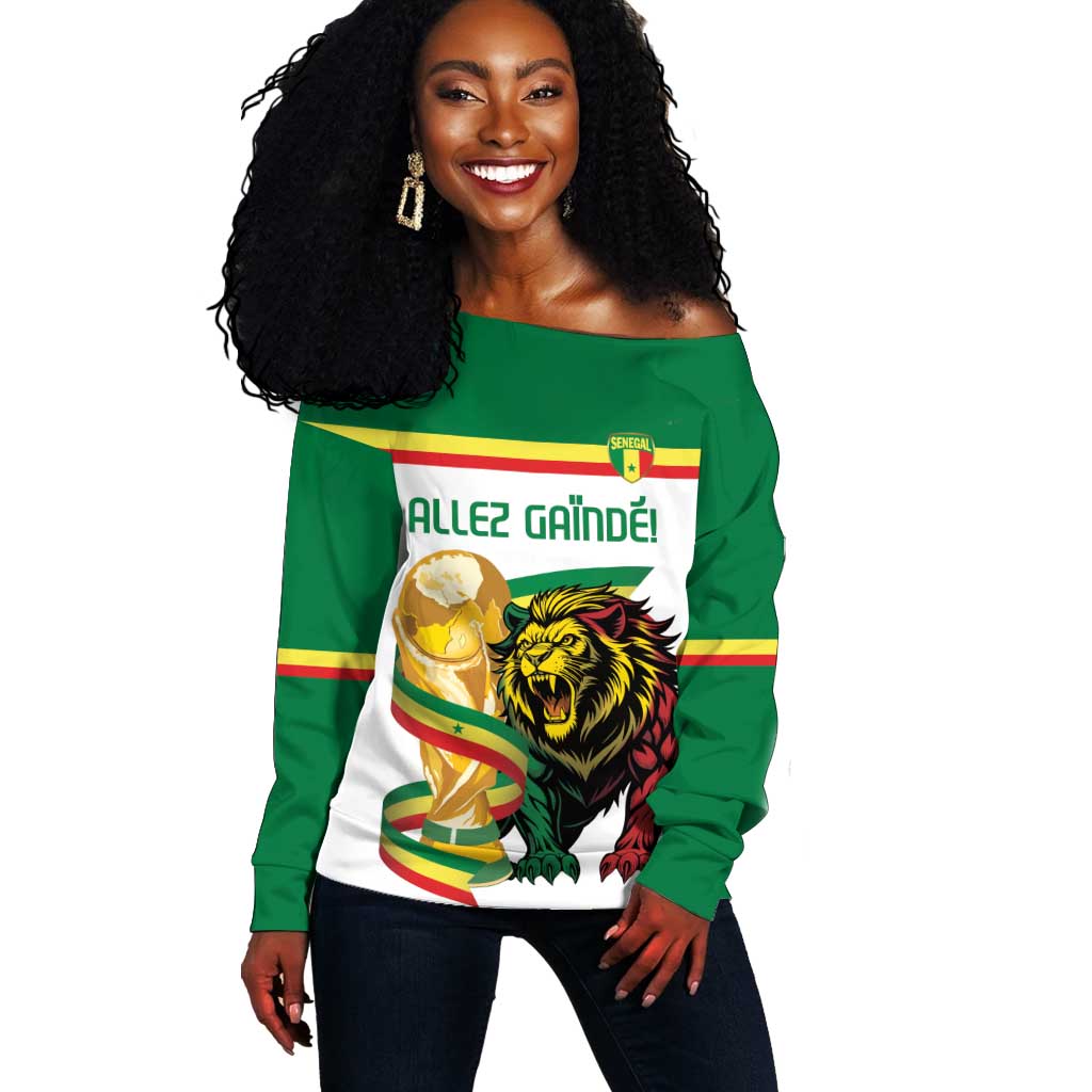 Personalized Senegal WC26 Future Champions Off Shoulder Sweater Lions ...
